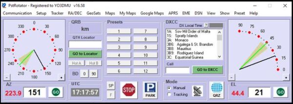 Computer control of amateur antenna rotators
