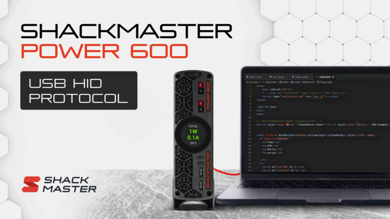 Новинка! Протокол USB HID та приклад на Python для Shackmaster Power 600
